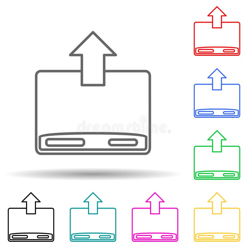 Sign Of Unloading From Memory Multi Color Style Icon Simple Thin Line Outline Vector Of Web