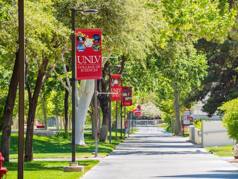 Sign of the UNLV campus editorial image. Image of building - 236679910