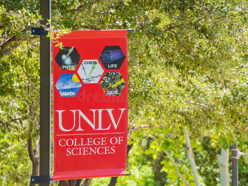 Sign of the UNLV campus editorial photography. Image of garden - 236679912