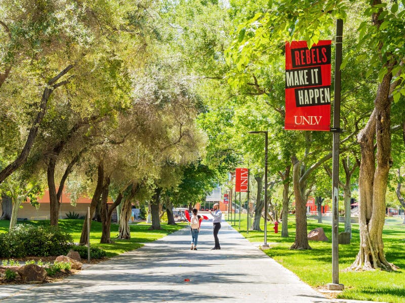 Sign of the UNLV campus editorial photo. Image of travel - 236679926