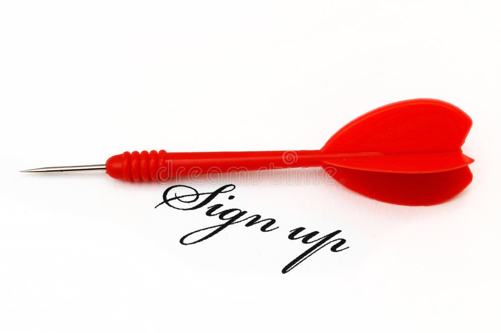 Sign up stock image. Image of success, paper, dart, white - 175657813