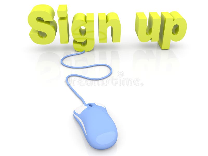 Sign up stock illustration. Illustration of create, shop - 26849848