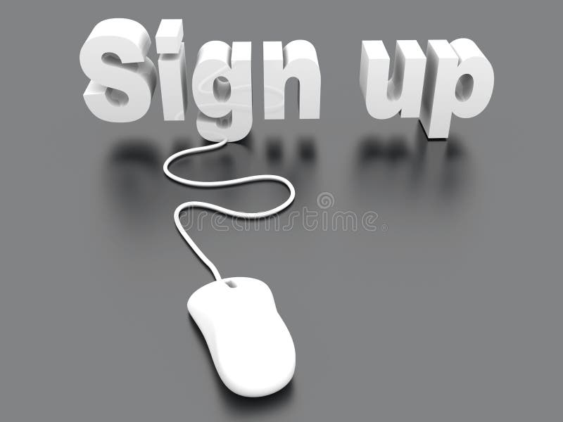 Sign up stock illustration. Illustration of word, connect - 26849866