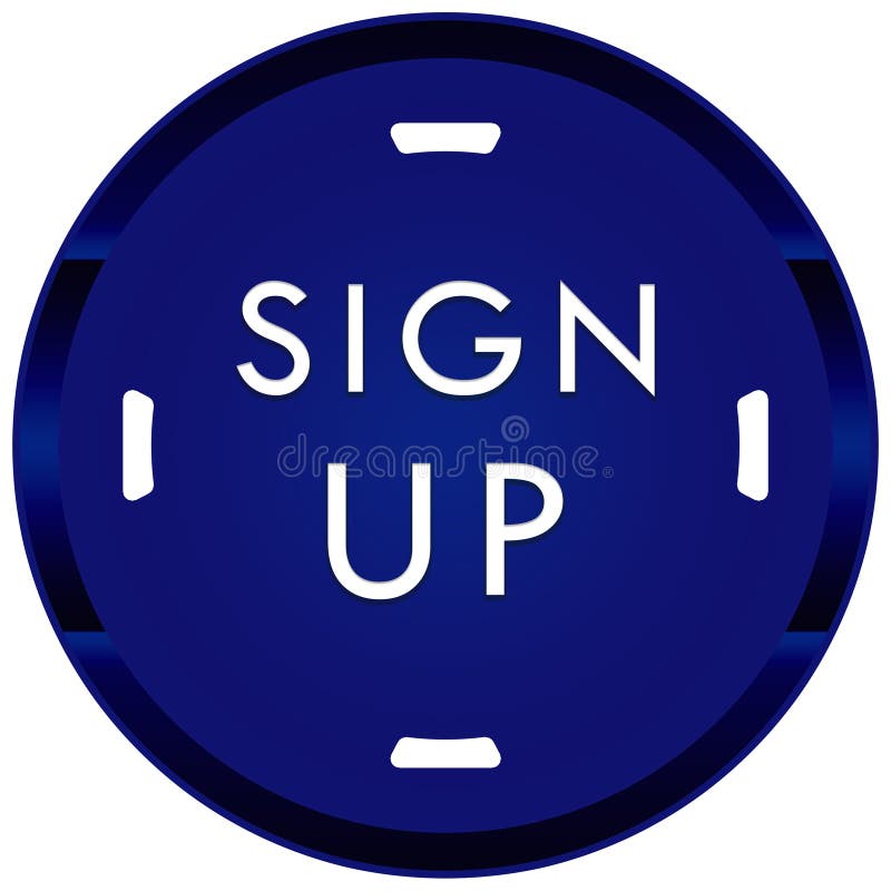 Sign up button stock illustration. Illustration of online - 86901588