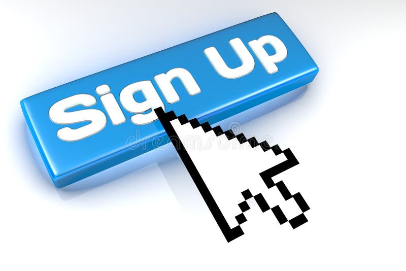Sign Up Button Blue