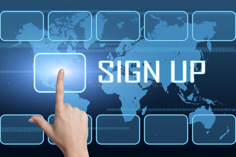 Sign up stock illustration. Illustration of account, offer - 48005612