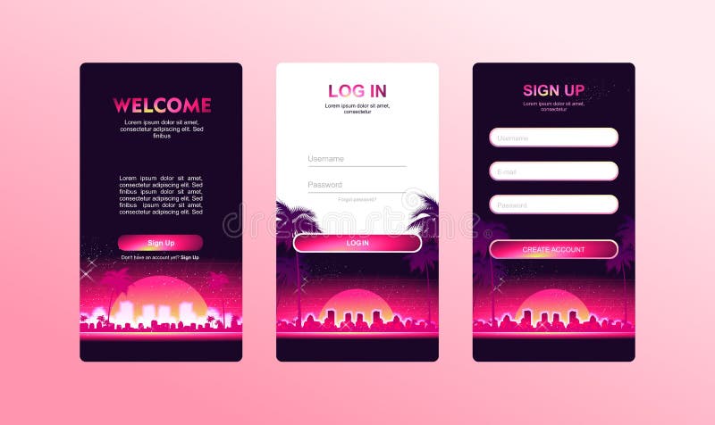 Sign up sign in form stock vector. Illustration of frame - 174427885