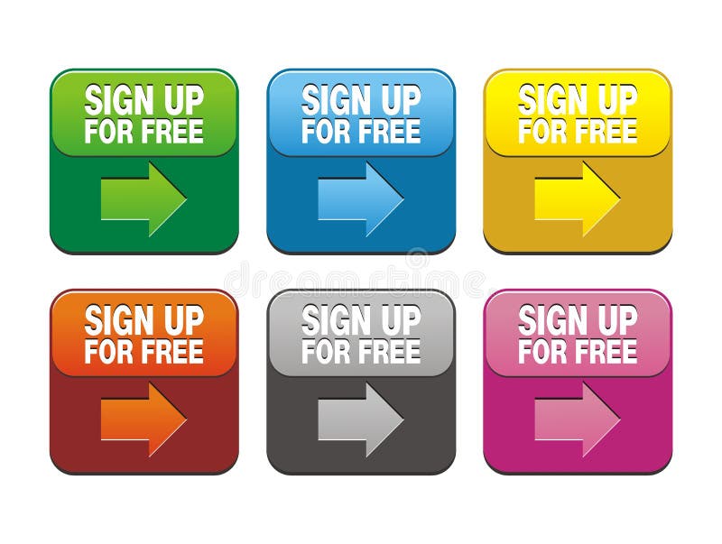 Sign up button stock vector. Illustration of like, join - 29931703