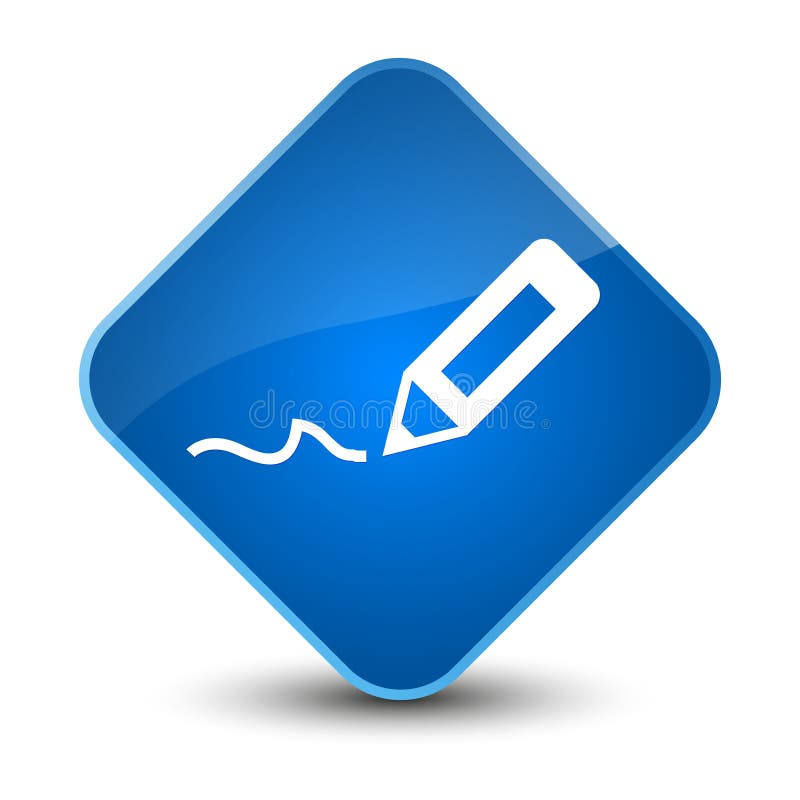 Sign Up Icon Elegant Blue Diamond Button Stock Illustration ...