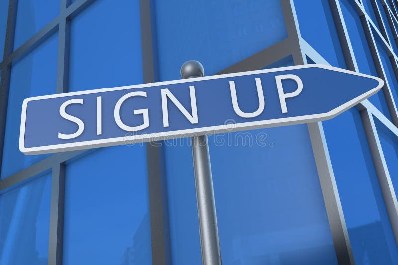 Sign up stock illustration. Illustration of internet - 48780576
