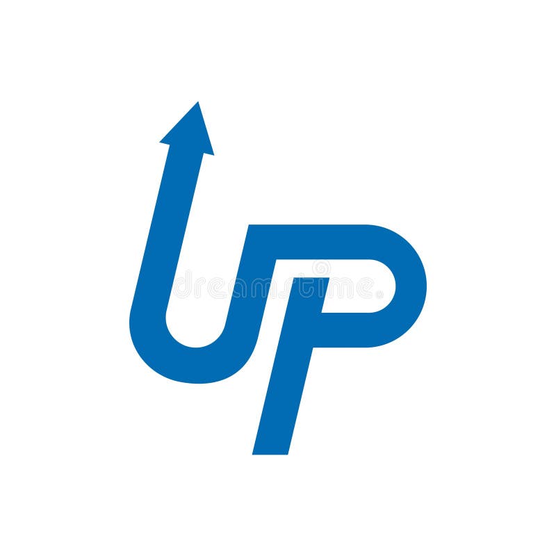 Sign of Up Letter with Arrow, Logo Vector Icon Stock Illustration ...