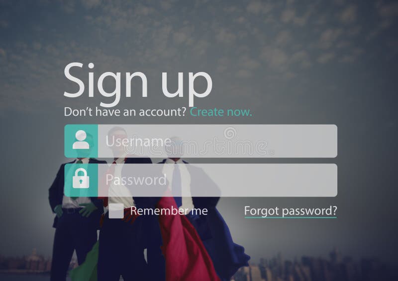 Sign Up Member Join Registration Account Submit Concept Stock Photo ...