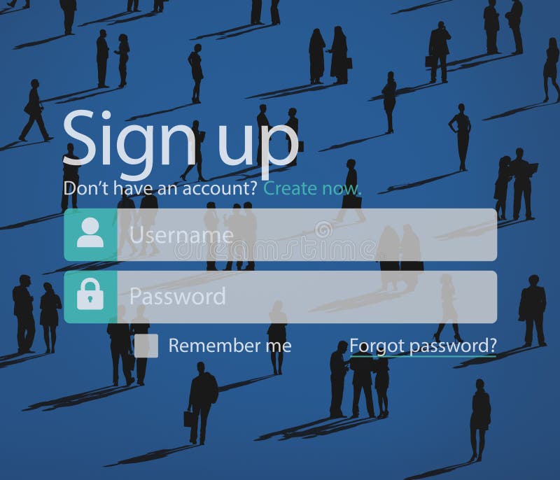 Sign Up Member Join Registration Account Submit Concept Stock ...