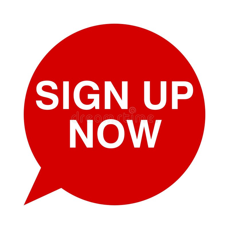 Sign up now, Speech Bubble stock vector. Illustration of element - 93466397