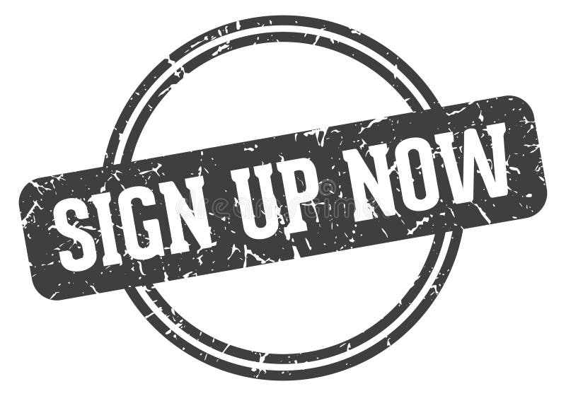 Sign up now stamp stock vector. Illustration of graphic - 347685933