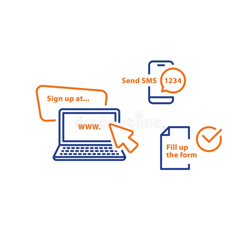 Receive Sms Notification, Laptop with Cursor, Send Phone Message ...