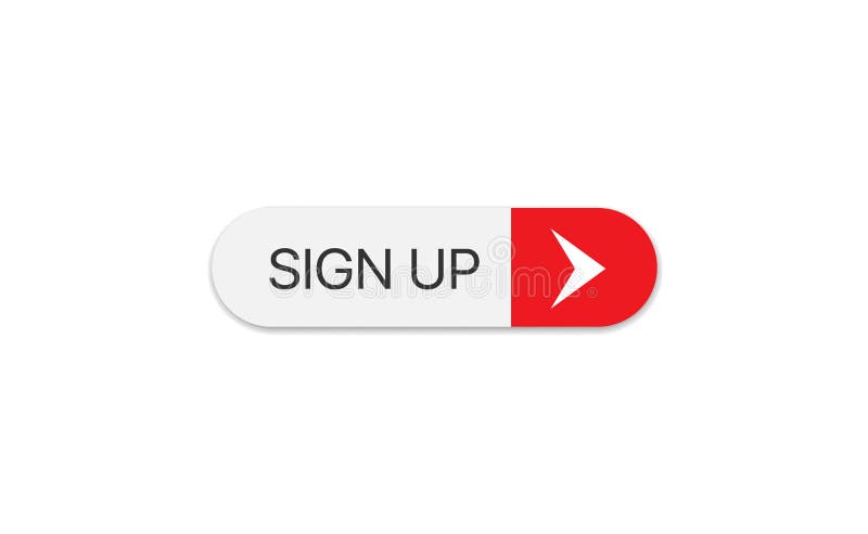 Sign Up Red Button Vector Illustration for Web Stock Vector ...