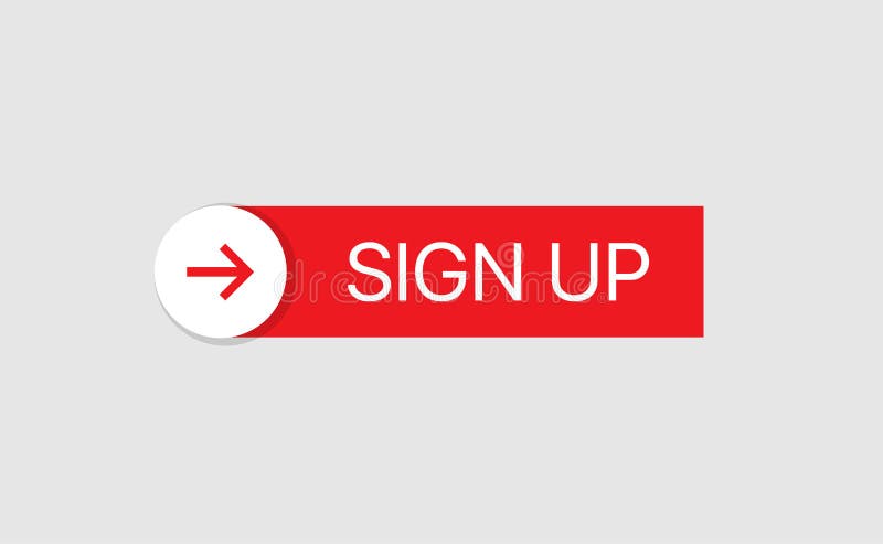 Sign Up Red Button Vector Illustration for Web Stock Vector ...