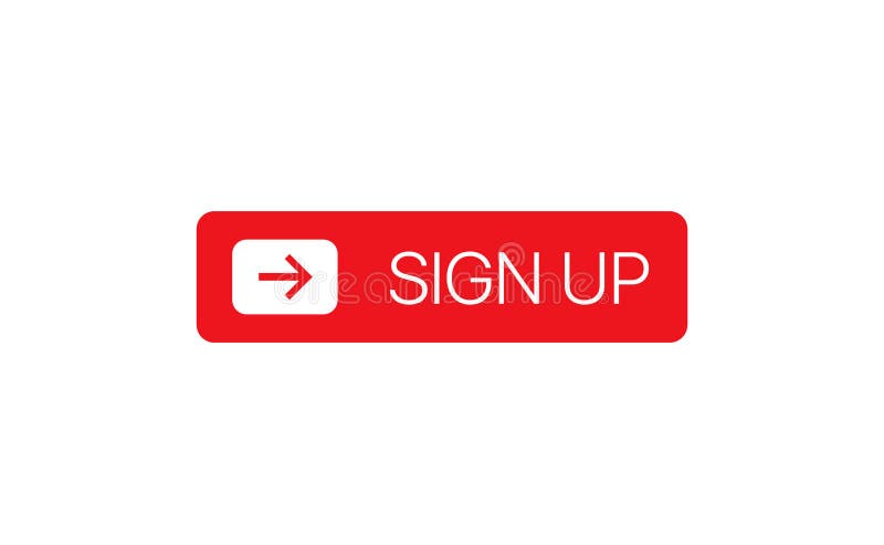 Sign Up Red Button Vector Illustration for Web Stock Vector ...