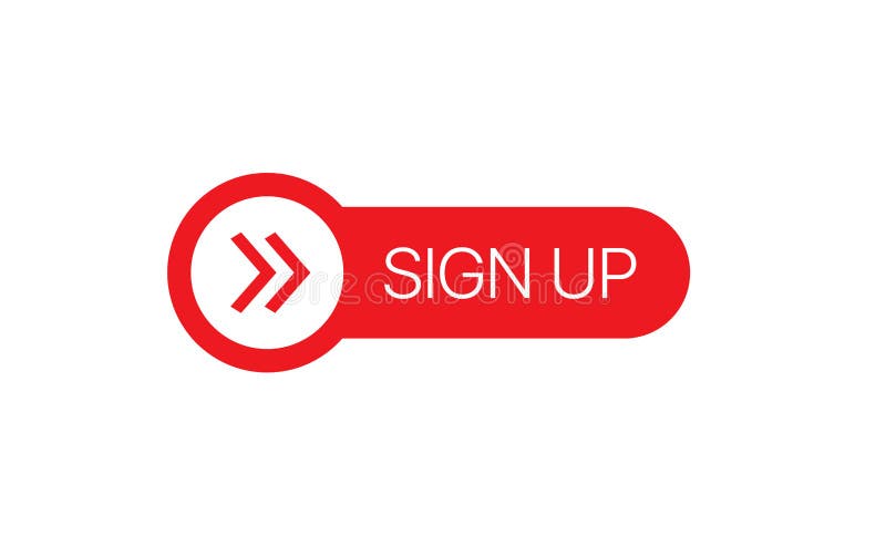 Sign Up Red Button Vector Illustration for Web Stock Vector ...