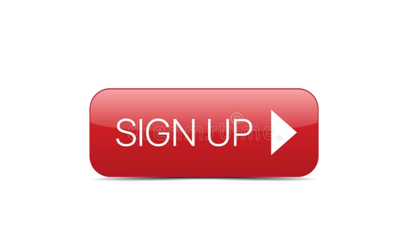 Sign Up Red Button Vector Illustration for Web Stock Vector ...