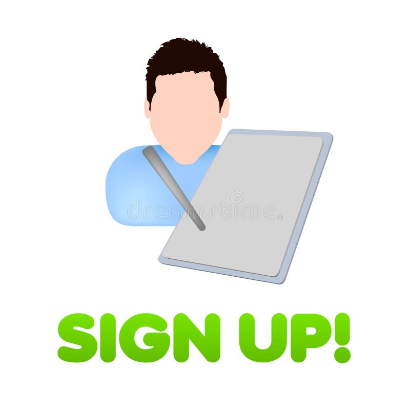 Sign Up Register Icon Design Stock Vector - Illustration of customize ...
