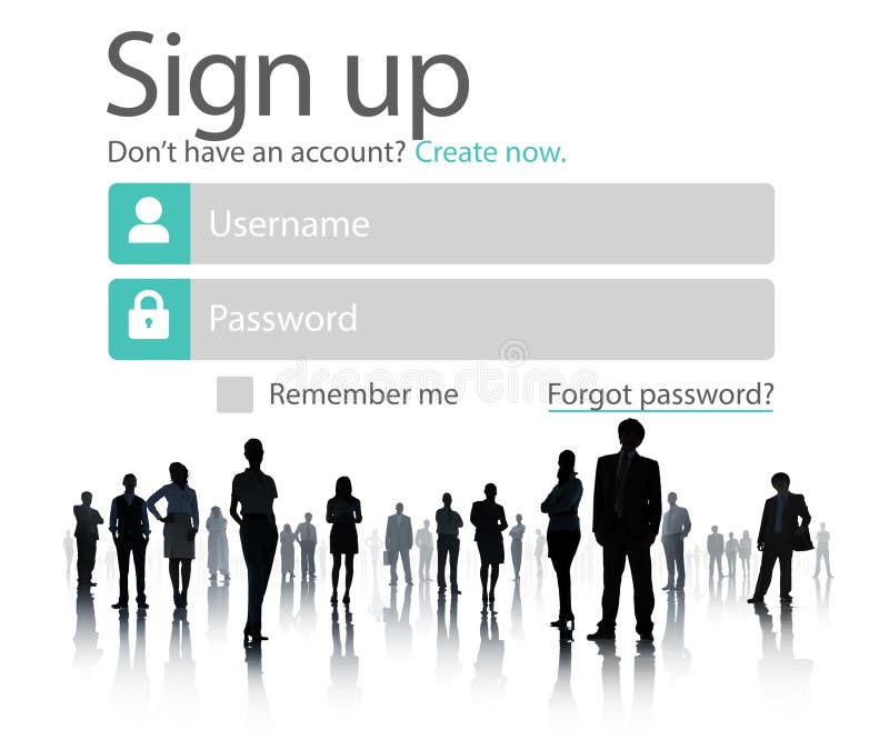 Sign Up Register Online Internet Web Concept Stock Image - Image of ...