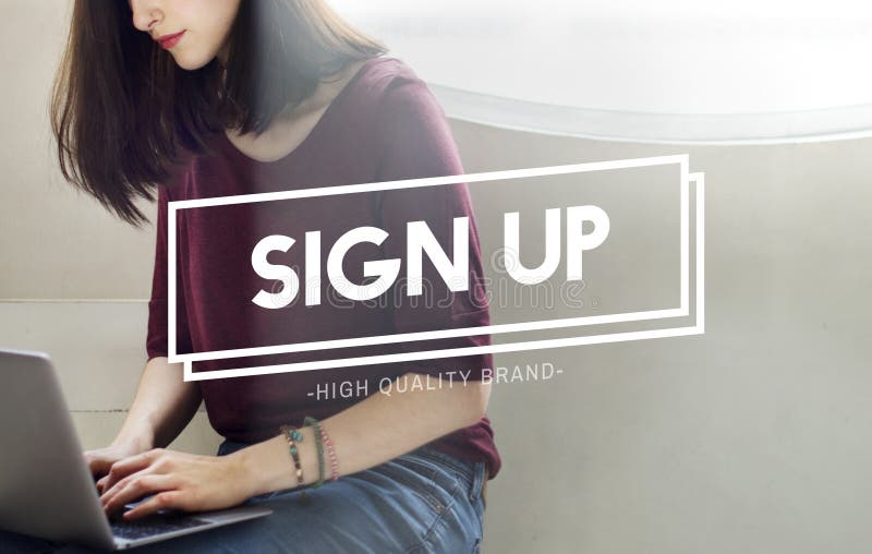 Sign Up Registration Membership Joining Concept Stock Photo - Image of ...