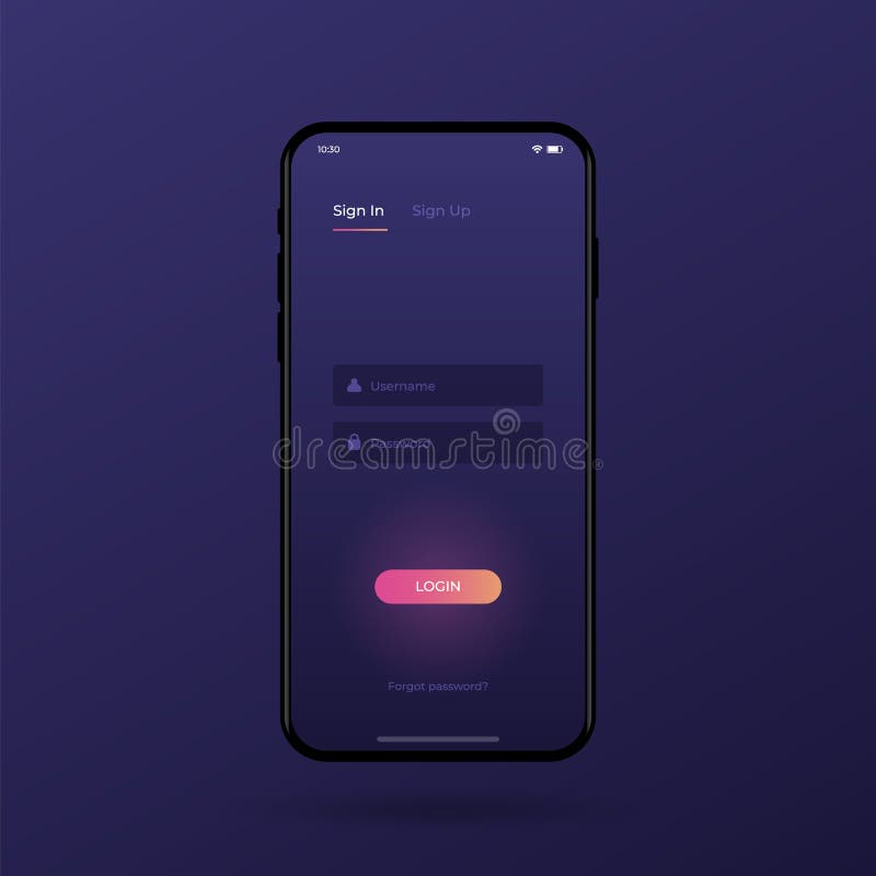 Sign Up Screen. Clean Mobile UI Design Concept Stock Vector ... Sign Up Screen. Clean Mobile UI Design Concept Stock Vector ...