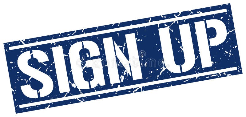 Sign up stamp stock vector. Illustration of label, stamp - 120295653