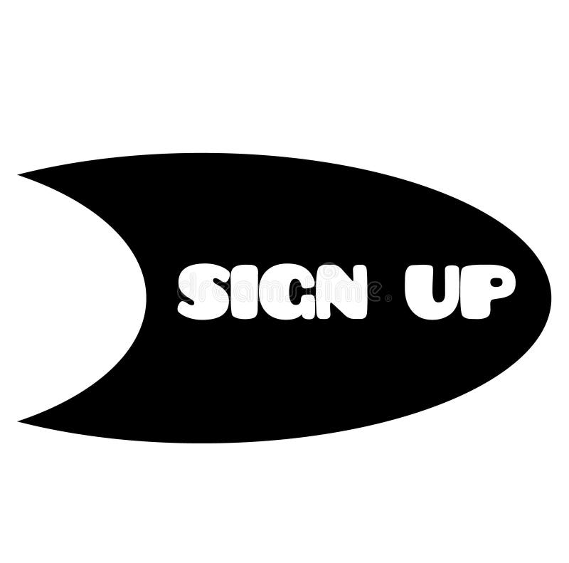 Sign up stamp on white stock vector. Illustration of striped - 124218708