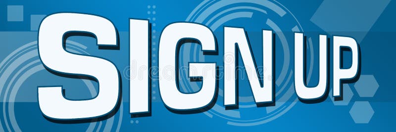 Sign Up Technical Background Stock Illustration - Illustration of sign ...