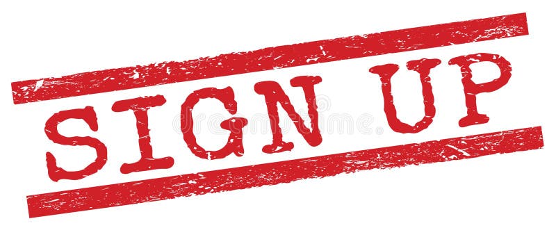 SIGN UP Text on Red Lines Stamp Sign Stock Illustration - Illustration ...