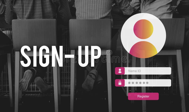 Sign Up User Password Privacy Concept Stock Photo - Image of member ...