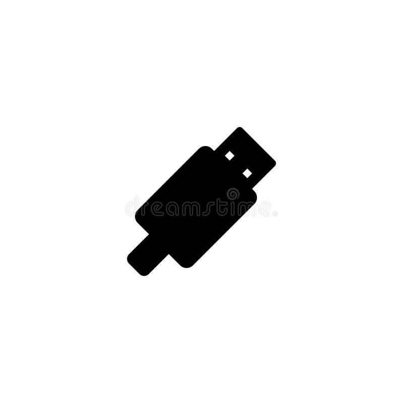 The Sign of USB Type. Isolated Vector Illustration Stock Illustration ...