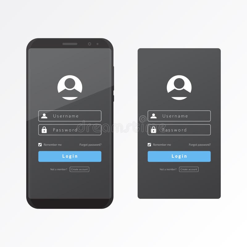 Sign in User Interface and User Experience Vector Design Template Stock ...