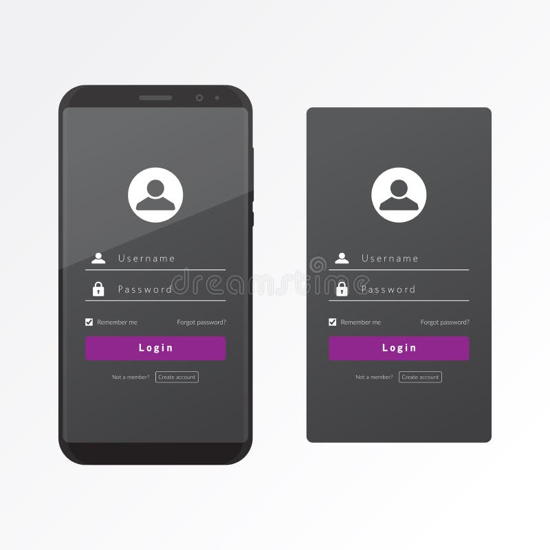 Sign in User Interface and User Experience Vector Design Template Stock ...