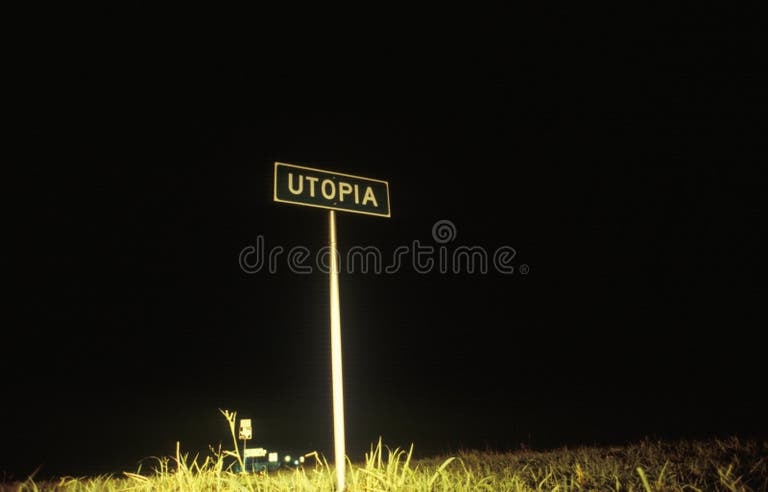 A sign for Utopia, Texas stock photo. Image of united - 52302060