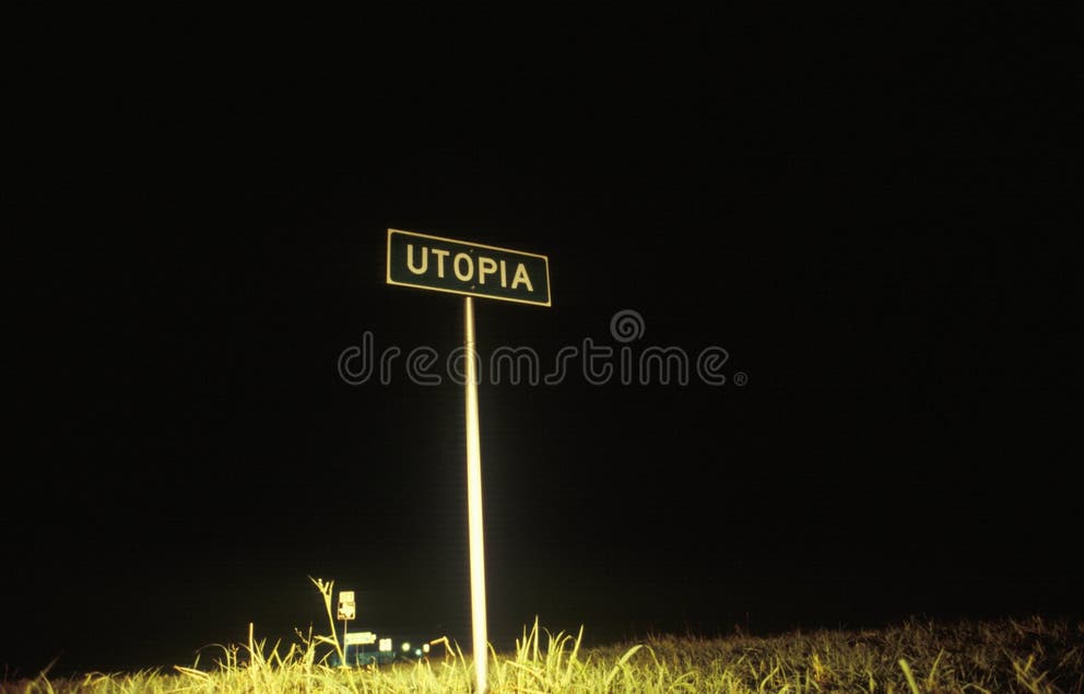A sign for Utopia, Texas stock photo. Image of united - 52302060