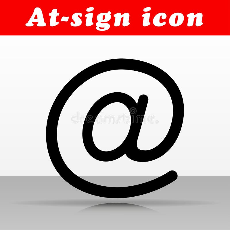 At sign vector icon design stock vector. Illustration of vector - 119931853