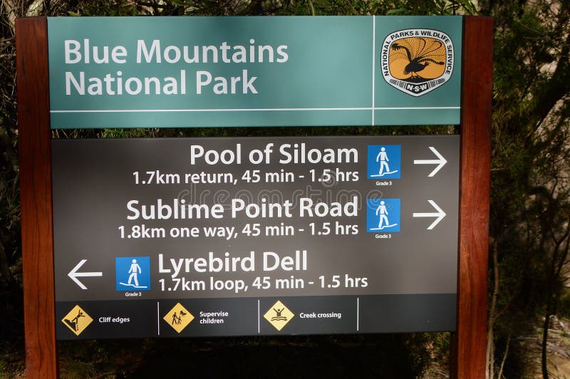 Sign Walking Trail Blue Mountains Australia Stock Photos - Free ...
