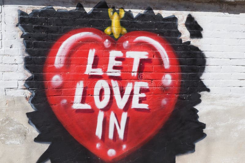 The Sign on the Wall Makes for Some Nice Graffiti. Stock Image - Image ...