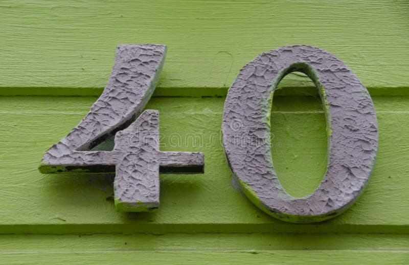 Wall with the Number Forty-one Stock Photo - Image of closeup, font ...