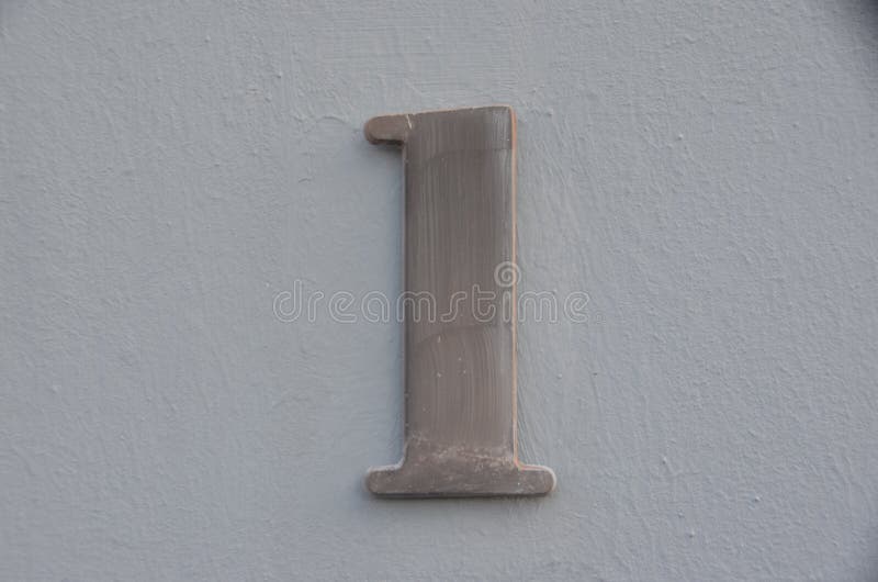 Wall with the number one stock image. Image of lighting - 230553925