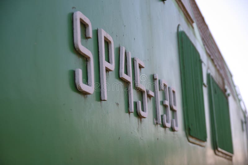 Metal Inscription on an Old Train Editorial Stock Photo - Image of ...