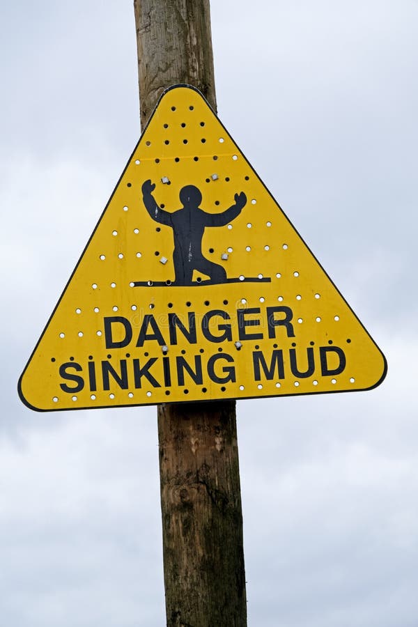 Danger Sinking Mud stock photo. Image of bristol, signage - 138164064