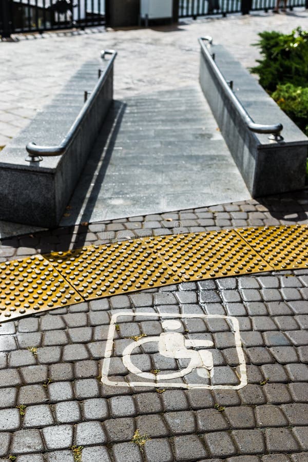 Path for the Disabled Road Signs for Disabled People Stock Image ...