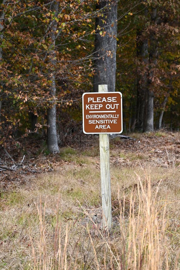 Environmentally Sensitive Area Sign Stock Photo - Image of environment ...