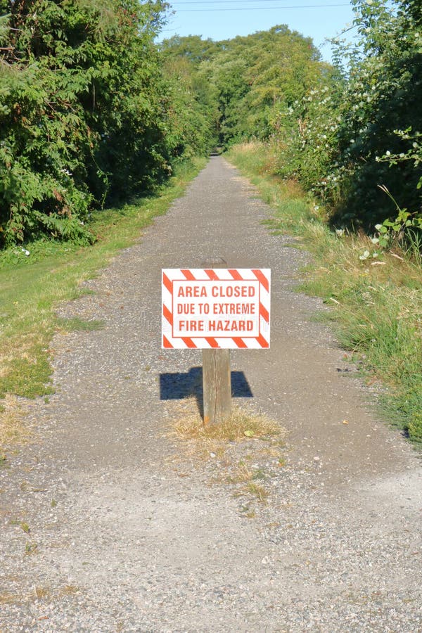 Sign Warns of Extreme Fire Hazard Stock Photo - Image of stay, nature ...