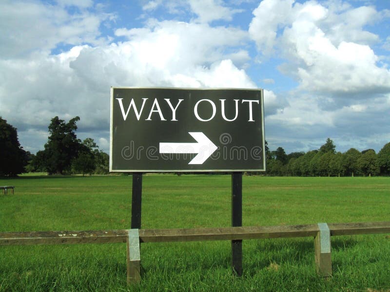 Sign. Way Out. Way Out Sign Stock Photo - Image of public, sign: 48989428
